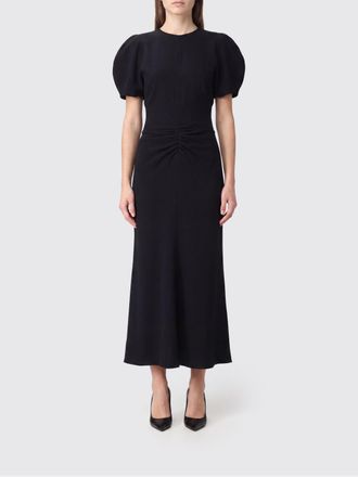 Victoria Beckham Bela Midikleid von aus Viskose mit Puff&auml;rmeln