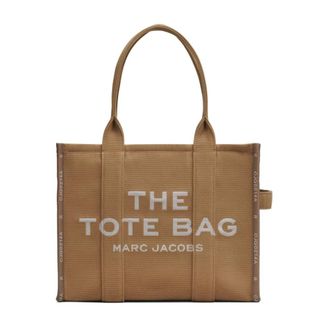 Marc Jacobs Femme, Sacs, Brun, Taille: ONE Size Grand Sac Tote avec Logo Chameau Naturel