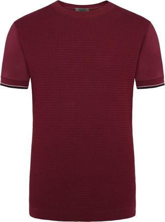 Ferrante Strukturiertes Jersey T-Shirt mit Stretchanteil in