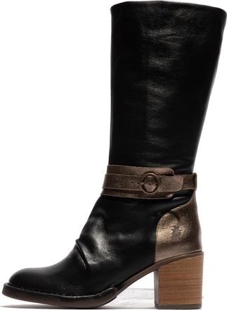 FLY London Fly London Damen Beif165fly Fashion Boot, Black Dk Gold, 37 EU