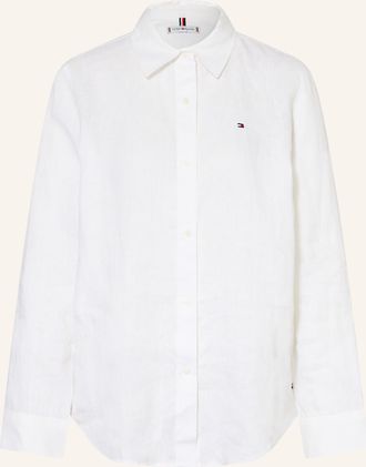 Tommy Hilfiger Hemdbluse Aus Leinen weiss
