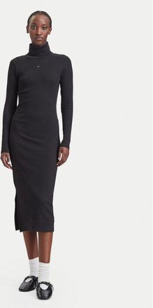Tommy Jeans Strickkleid Bodycon DW0DW23320 Schwarz Slim Fit