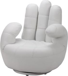 Vente-Unique Fauteuil Main pivotant Catchy en Simili - Blanc
