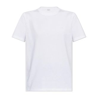 Balmain Femme, Tops, Blanc, Taille: 40 FR T-shirt en coton avec logo