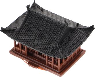 BESPORTBLE Miniatur Zen Garten Pavillon Figur Chinesische Pagodenstatue aus Harz Kleine Mikrolandschaftsdekoration 6X45cm f&uuml;r B&uuml;ro und Wohnraum