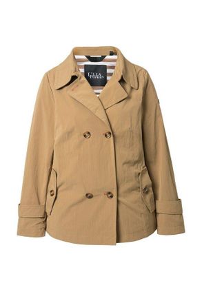 Ulla Popken Outdoorjacke HYPRAR Kurz-Trenchcoat A-Linie wasserabweisend