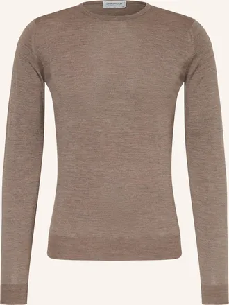 John Smedley Pullover Aus Merinowolle beige