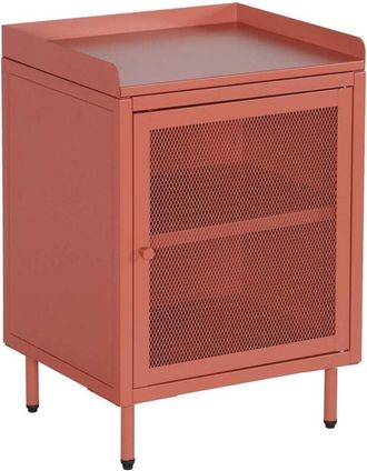 Sweeek Industrieller Nachttisch aus Stahl 1 Tür