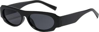 Generic Lunettes De Soleil Carr&eacute;es &Agrave; Monture Fine For Femme, Tendance For Les Photos De Rue Et Les D&eacute;placements En Ext&eacute;rieur.(Black)