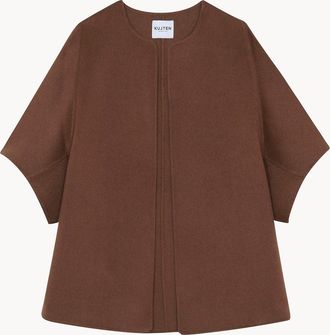 Kujten Cape courte kimono cachemire double face - Cape Asi