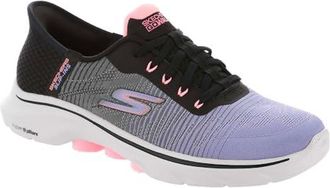 Skechers Chaussures Go Walk 7 pour Femme, Bordure Textile Noire, 38.5 EU