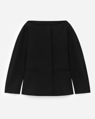 Arket Blazer Mit Weitem Ausschnitt -Schwarz