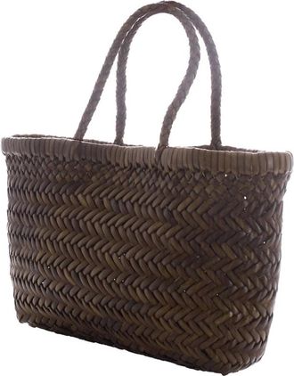 Dragon Diffusion Femme, Sacs, Vert, Taille: ONE Size Woven Leather Tote