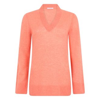 Malo V-Ausschnitt Pullover - - Knitwear - Damen - Rot - M