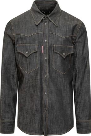 Dsquared2 Homme, Chemises, Noir, Taille: 2XL Chemise Western Fashion