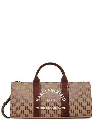Karl Lagerfeld Shopper mit Monogramm-Print - Nude