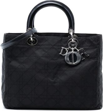 Dior Hobo Bags - Large Nylon Cannage Lady Dior - Gr. unisize - in Schwarz - f&uuml;r Damen