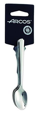 Arcos Serie Toscana - Mocca L&ouml;ffel Set (6 l&ouml;ffel) - Monoblock aus einem St&uuml;ck Edelstahl 18/10 und 115 mm Farbe Silber