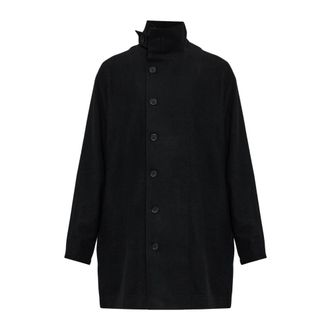 Yohji Yamamoto Rollkragenmantel - - Coats - Herren - Schwarzk - L