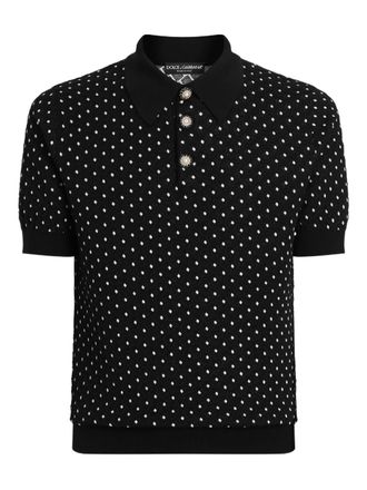 Dolce & Gabbana chemise &agrave; pois - Noir