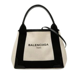 Balenciaga Pre-owned Navy Cabas XS - Femme - Pre-owned - Beige - Taille: ONE Size