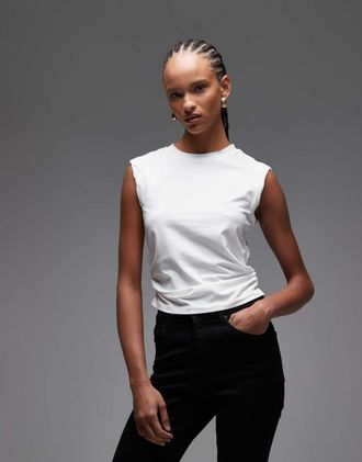 AllSaints West - &Auml;rmelloses Tanktop in Wei&szlig;