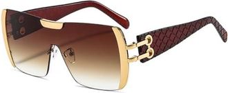 Generic Lunettes de soleil pour homme et femme avec verres dégradés et monture en polycarbonate léopard, c2, Taille unique