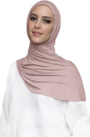 Lina & Lily Hijab Femme &agrave; Enfiler en Jersey Modal pour Femme Musulmane (Nude)