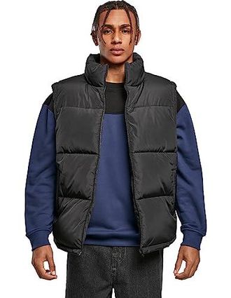 Urban Classics Veste Doudoune Block Homme Veste noir/noir L 100% Polyester
