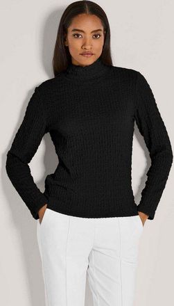 Madeleine Langarmshirt Elegantes Oberteil mit Stehkragen Feinstrukturierter Jersey, langärmelig, modern