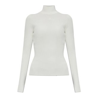 Courr&egrave;ges Golf mit Logo - - Knitwear - Damen - Wei&szlig; - M