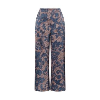 Maliparmi Sweet Foliage Trouser - - Trousers - Damen - Blau - XL