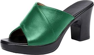 Generic YIJOY Chaussure Corde Femme Chaussure Talon Argent&eacute; Claquette Femme Ete Sandale Plate Noir Sandale En Paille Sandales Cuir Femme Artisanales Bottines 