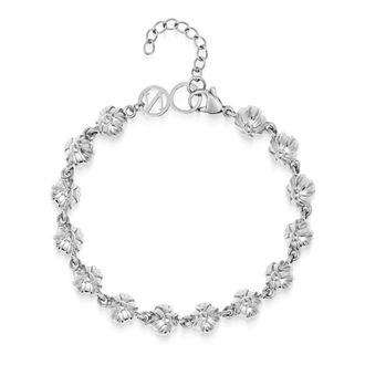 Nialaya Homme, Accessoires, Gris, Taille: M Silver Bloom Bracelet