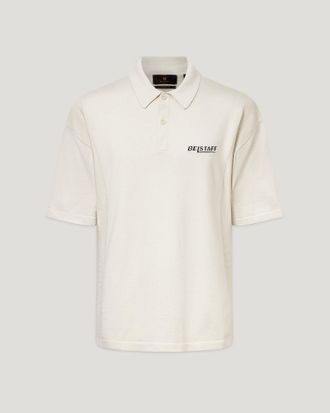 Belstaff Polo En Maille Competition Pour Homme Lightweight Organic Cotton Blanc Craie 2xl