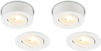 Briloner 2 in 1 LED Aufbauspot und Einbaustrahler schwenkbar, dimmbar, warmwei&szlig;es Licht, LED Spot 230V, Deckenspot, Einbauleuchte, Deckenstrahler, 68mm Lochmas