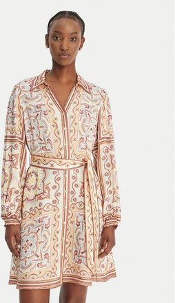 Hale Bob Hemdkleid with silk Arlo 5ZTM670A Beige Regular Fit