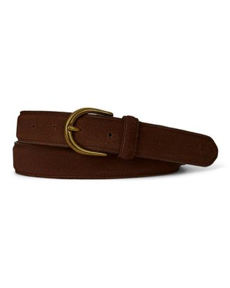 Ralph Lauren G&uuml;rtel aus Veloursleder mit abgerundeter Schlie&szlig;e in