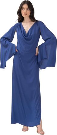 Federica Tosi Femme, Robes, Bleu, Taille: 42 FR Maxi Robes