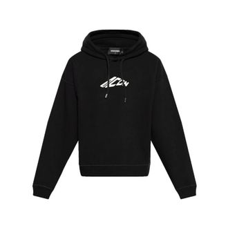 Dsquared2 Graphic Print Kapuzenpullover - - Sweatshirts & Hoodies - Herren - Schwarzk - S