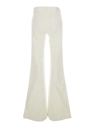AG - Adriano Goldschmied Womens Jeans Flared White Cotton