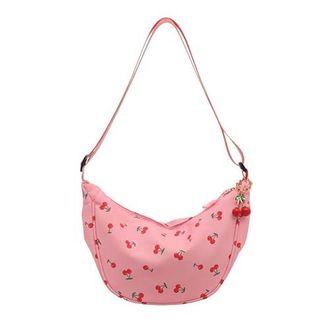 Generic Sac &agrave; bandouli&egrave;re pour femme - Imprim&eacute; cerises - Polyvalent - En nylon r&eacute;sistant - Avec bandouli&egrave;re r&eacute;glable - &Eacute;l&eacute;gant - Pour les voyages, le travail,