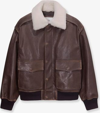Dunst Unisex leather jacket with removable collar - DUNST - gender_Man
