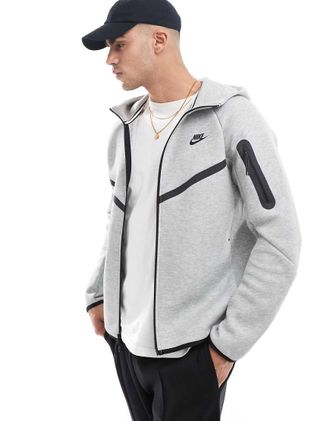 Nike Sweat &agrave; capuche technique en polaire &agrave; fermeture &eacute;clair - Gris