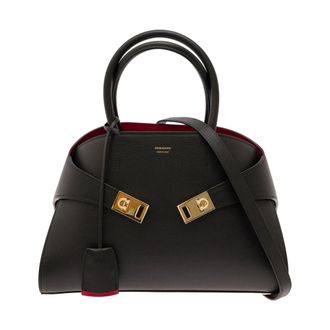 Ferragamo Femme, Sacs, Noir, Taille: ONE Size Sac &agrave; main Hug M