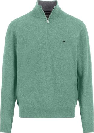 Fynch-Hatton Troyer aus Kaschmir-Mix mit Rei&szlig;verschlusskragen fern/XXL