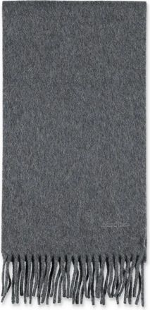 Max Mara T&uuml;cher & Schals - Wool Scarf With Embroidered Logo - Gr. unisize - in Grau - f&uuml;r Damen