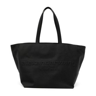 Alexander Wang Femme, Sacs, Noir, Taille: ONE Size Embossed Logo Tote Bag