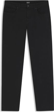 BOSS Herren H-Delaware5 Delaware Slim-Fit Hose aus elastischer Baumwoll-Gabardine Schwarz001 33/32