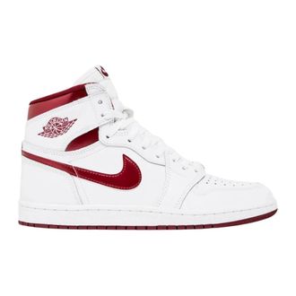 Nike Homme, Chaussures, Blanc, Taille: 44 EU Jordan 1 High 85 Metallic Burgundy